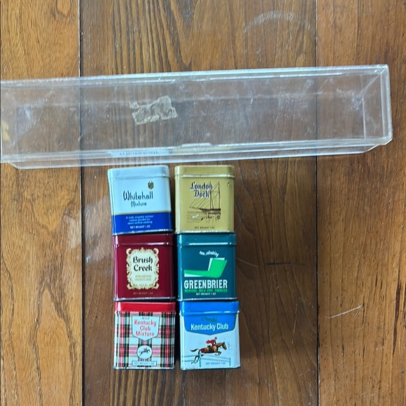 Accents | Vintage Set Of 6 1 Oz Decorative Pipe Tobacco Tins In Plastic ...